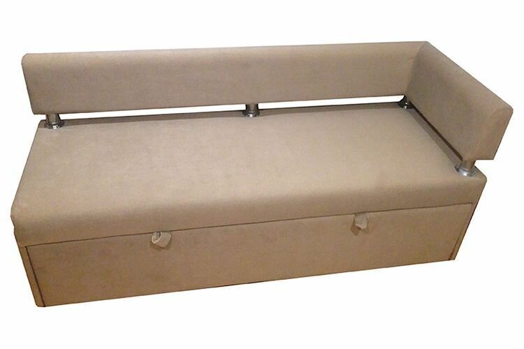 Диван-кровать Дельфин с подлокотником 190x62х80 бежевый микровелюр, правый