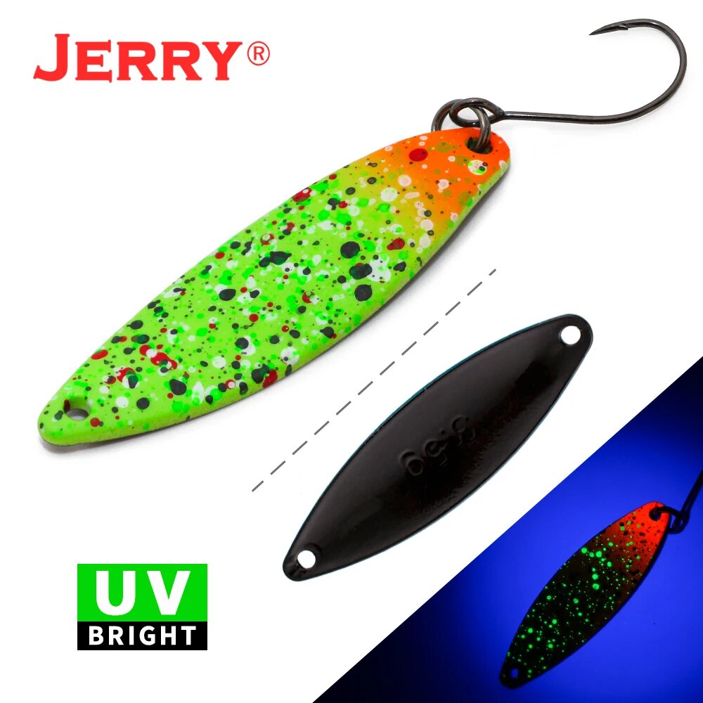 Jerry Лео форель ультралегкие спиннинговые рыболовные приманки Micro Brass Троллинговые одиночные крючки Ложка Смешные приманки Озерная Снасть