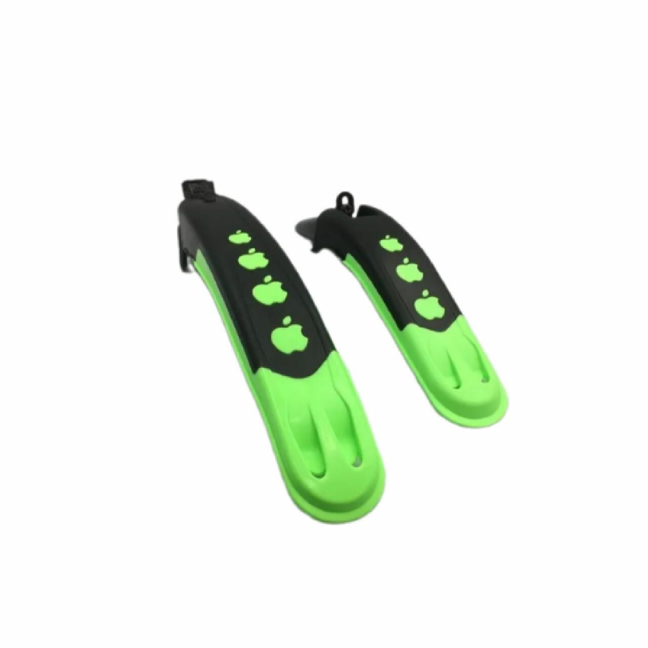 Крылья на велосипед, переднее и заднее, крепление на вилку/подседельный штырь, зеленые