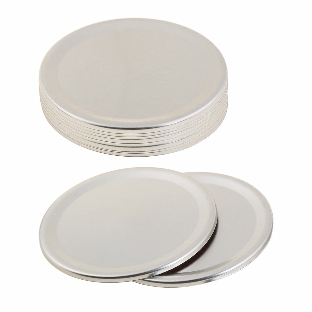 Крышка для банки Mason с жестяным кольцом-серебряная крышка диаметром 86 мм