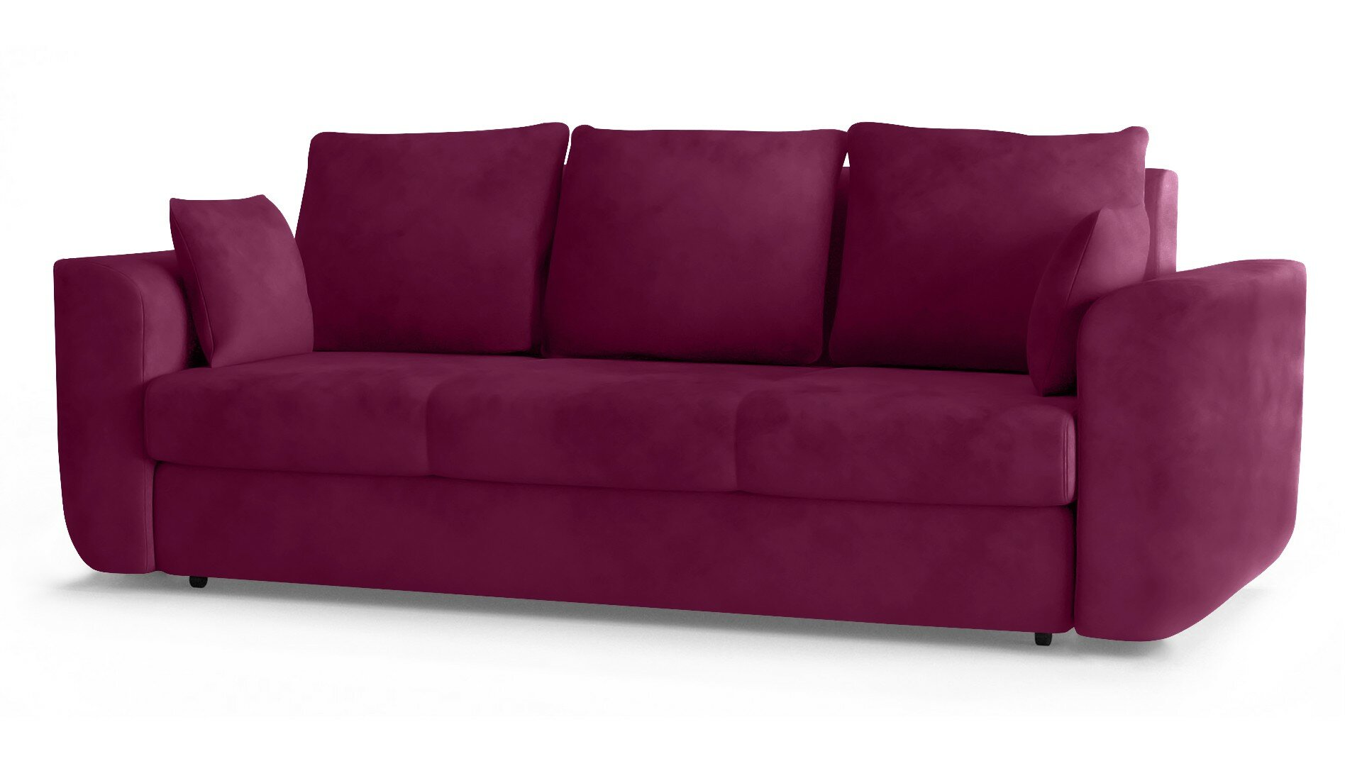 Диван Стемфорд Лайт Vivaldi 35 NOW 230x94x80 см, бордовый Велюр, еврокнижка Фиеста