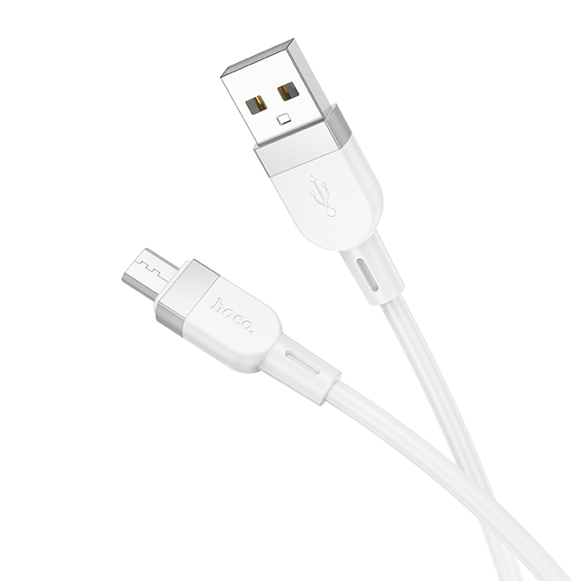 USB Кабель Micro, HOCO, X109, силиконовый, 1м, белый