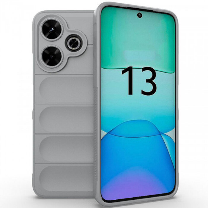 Flex Silicone Противоударный чехол для Xiaomi Redmi 13 4G / Poco M6 4G / Note 13R 5G с защитой камеры и микрофиброй