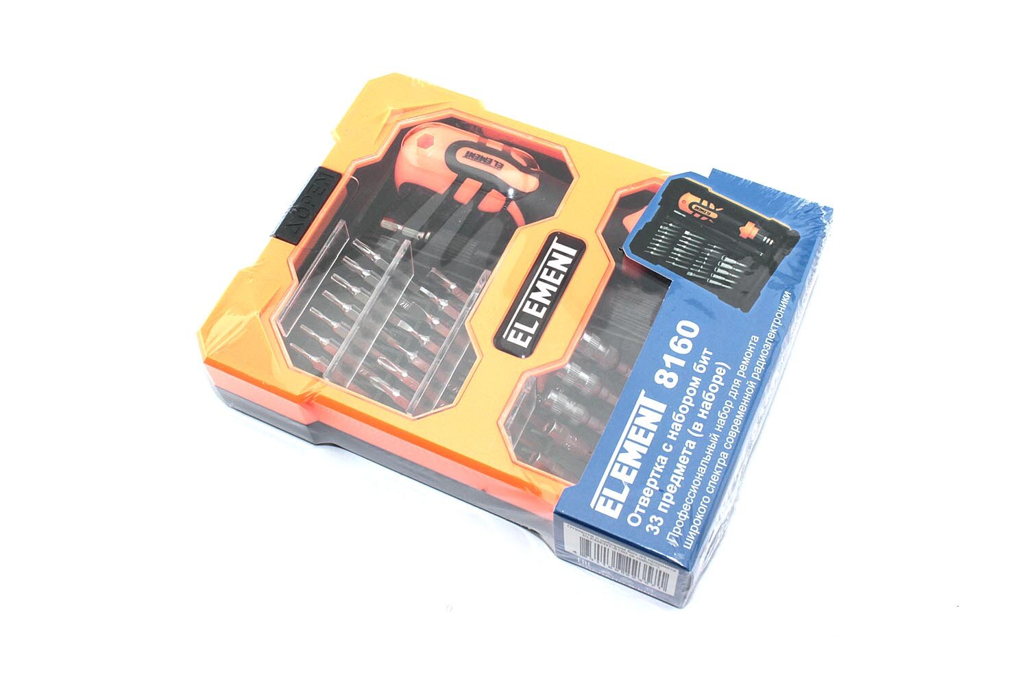 Отвёртка с набором бит ELEMENT 8160