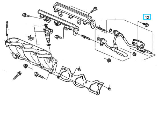 Болт с фланцем 8х18; Артикул Honda/Acura: 90043R70A00 (Оригинал)