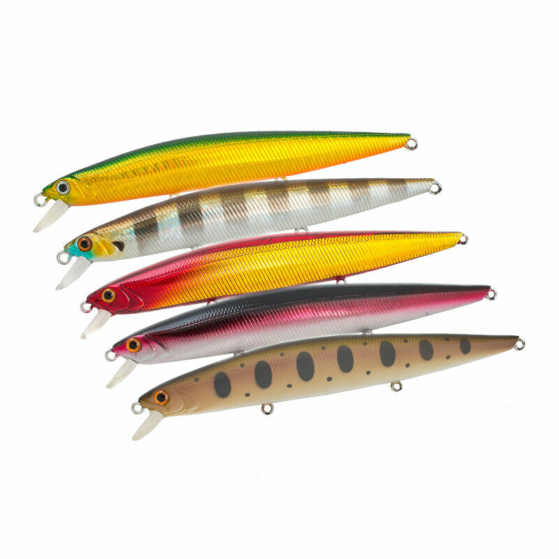 Воблер Tsuribito "Minnow 130F", для ловли хищников, цвет 019, заглубление до 1 м