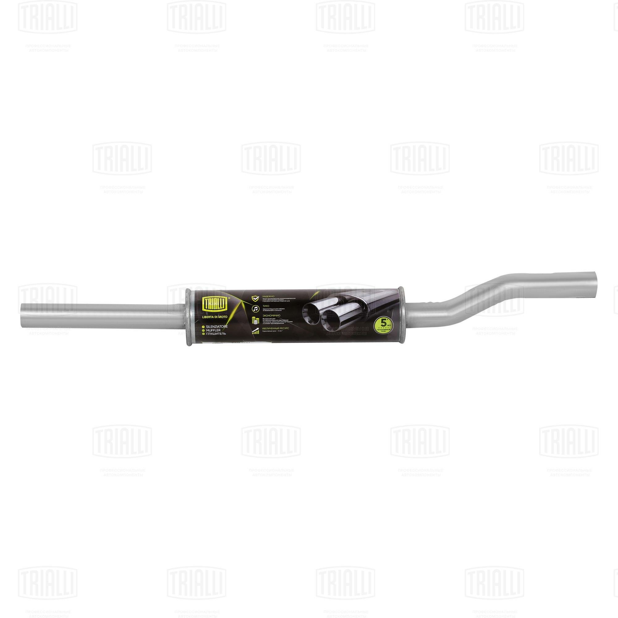 Глушитель Дополнительный (резонатор) Trialli для ВАЗ-1111 алюминизированный