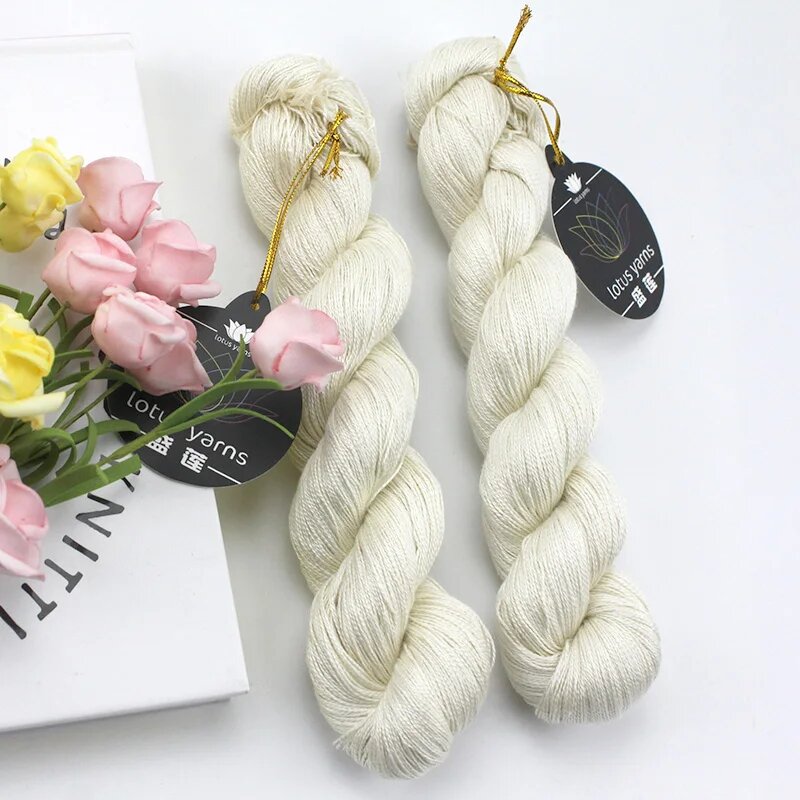 Шелковая пряжа Lotus Yarns 100% шелк для вязания 50г