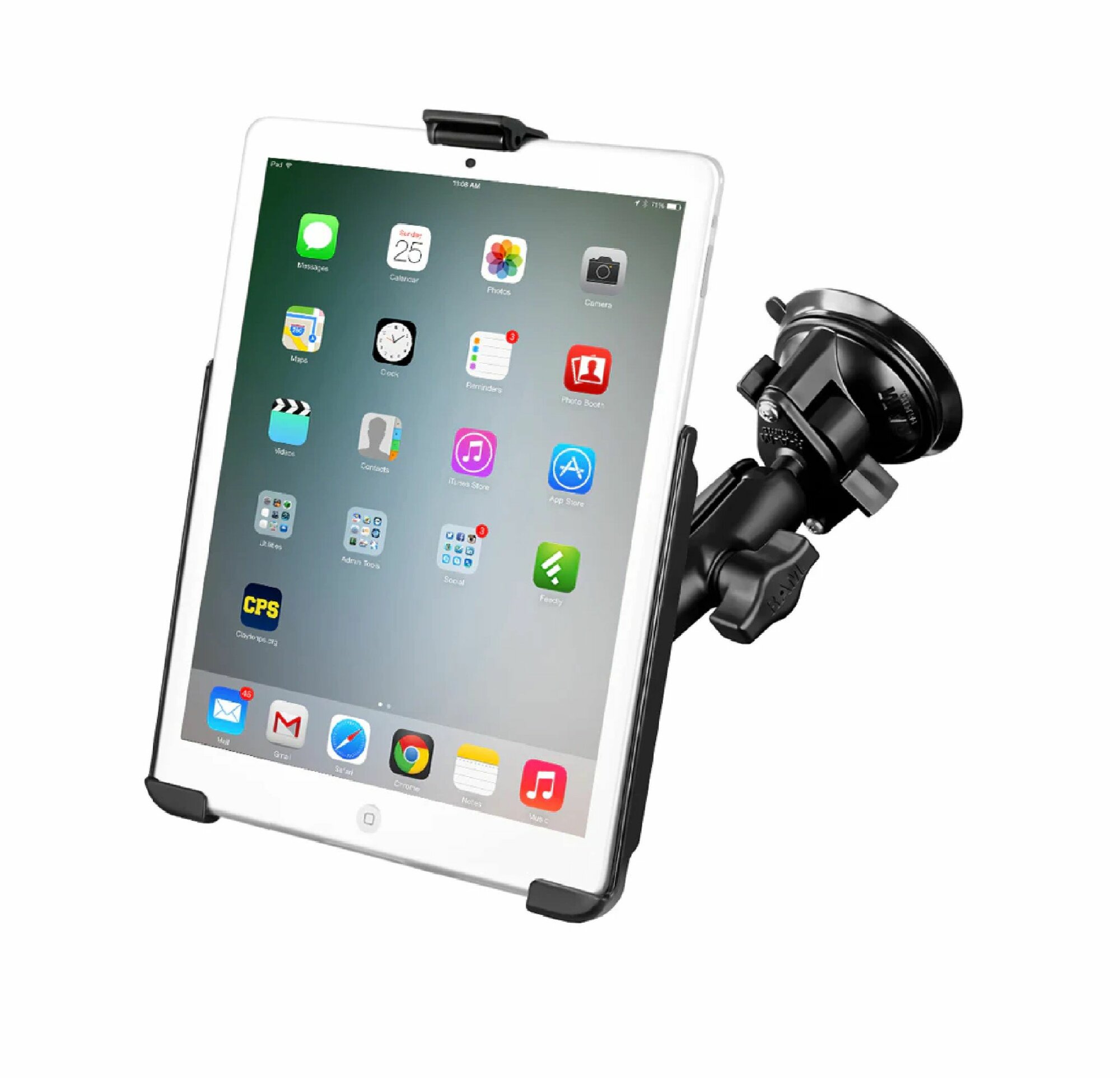 RAM-B-166-AP14U автомобильный держатель RAM EZ-ROLLR для планшетов Apple iPad mini 1-3 без чехла