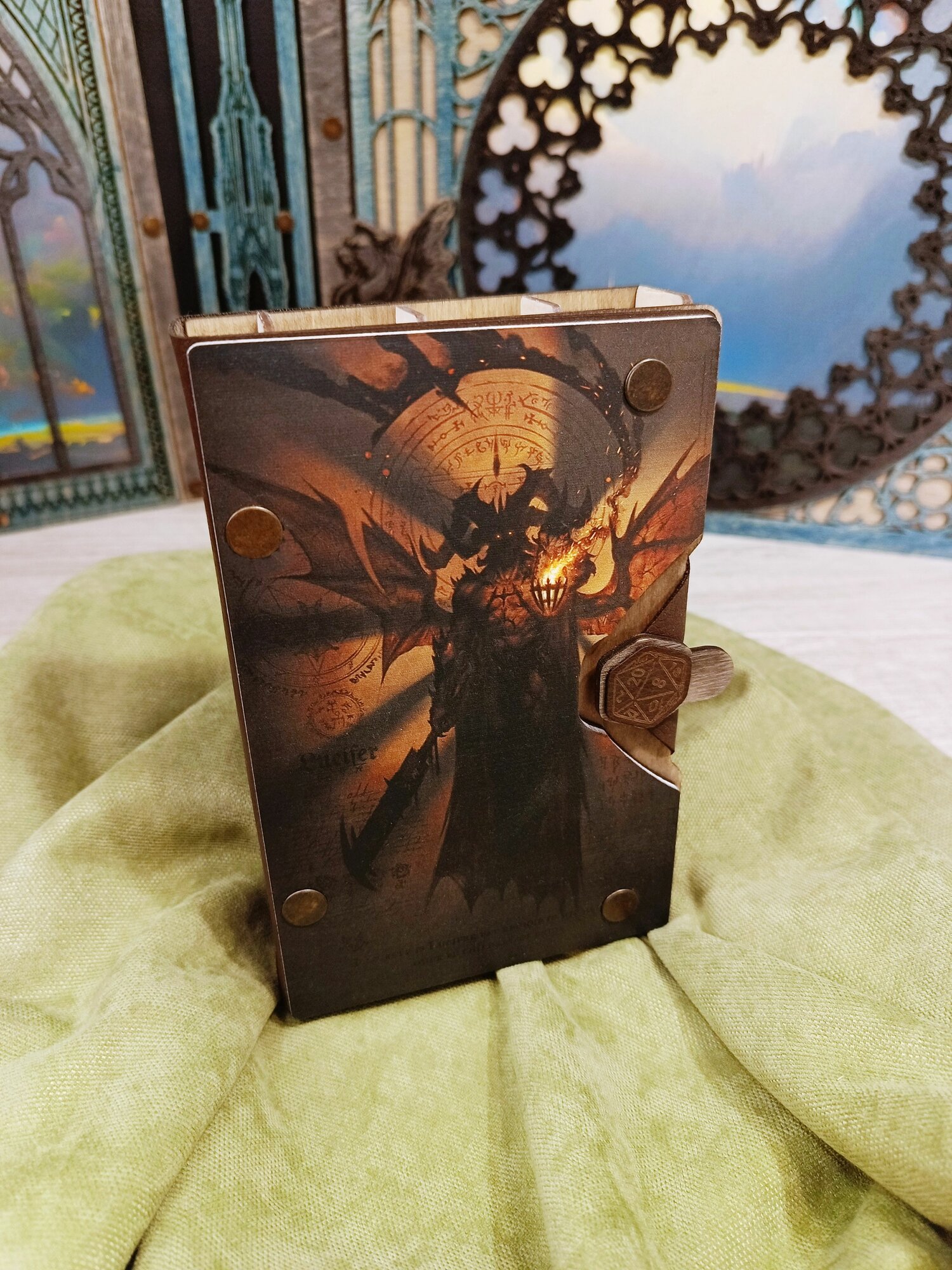 Дайскейс для кубиков днд "Люцифер" dungeons and dragons, pathfinder