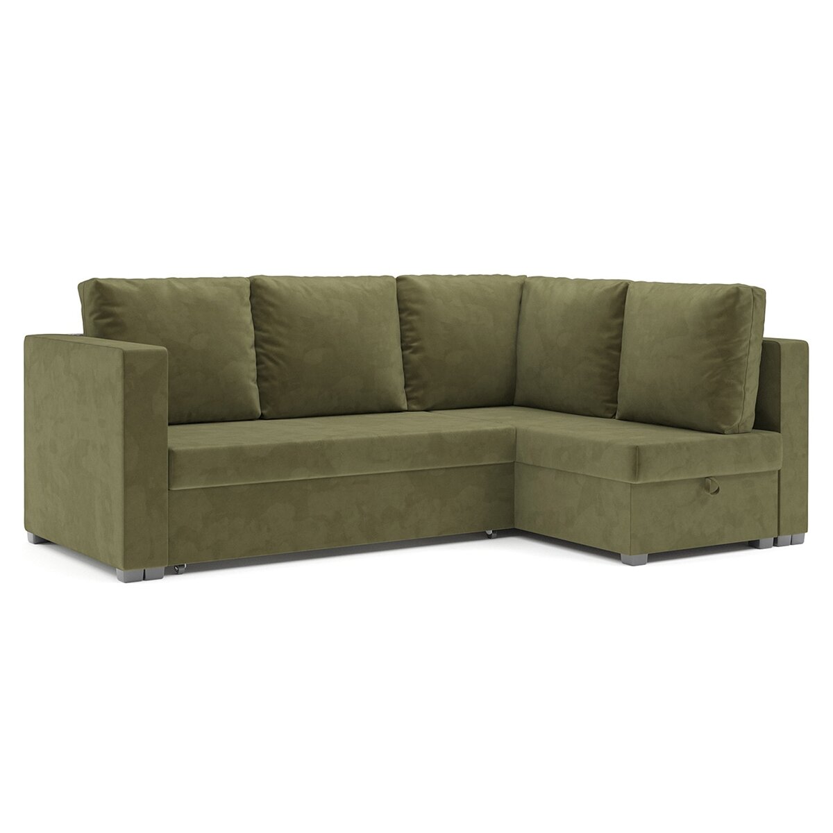 Угловой диван Сток Диванов Монако Green зеленый, механизм дельфин