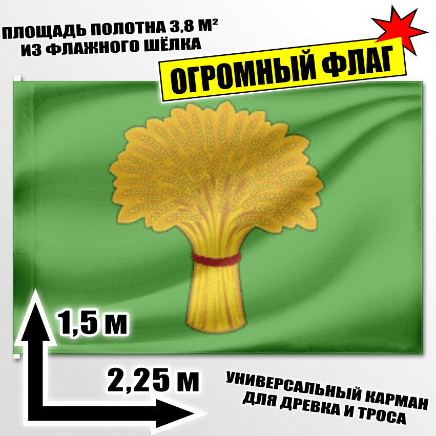 Флаг огромный Канска 225x150 см