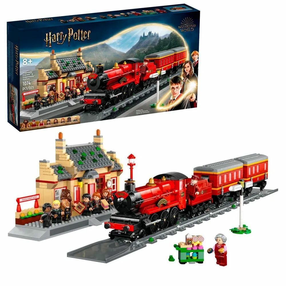 Конструктор Гарри Поттер Хогвартс-экспресс и станция Хогсмит / Harry Potter / 1074 детали