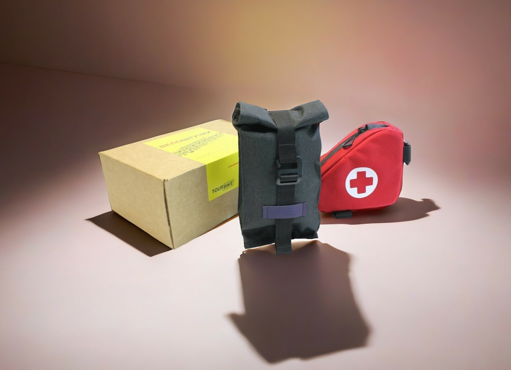 Подарочный набор велоштучки №3, велосумка на раму и велосумка на руль.