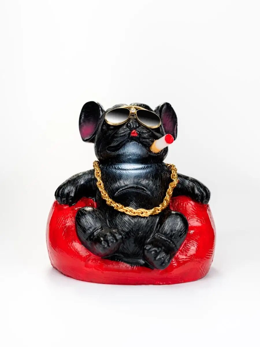 Аксессуар в салон автомобиля Статуэтка Бульдог Автоаксессуар Фигурка