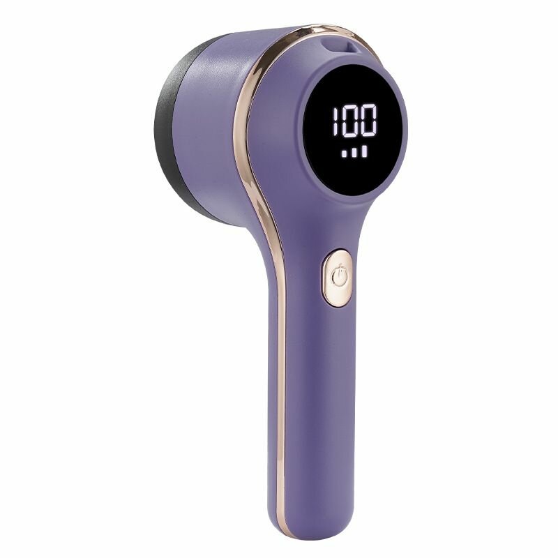 Триммер для удаления пушинок, с ЖК-экраном, от USB, 1 насадка, фиолетовый