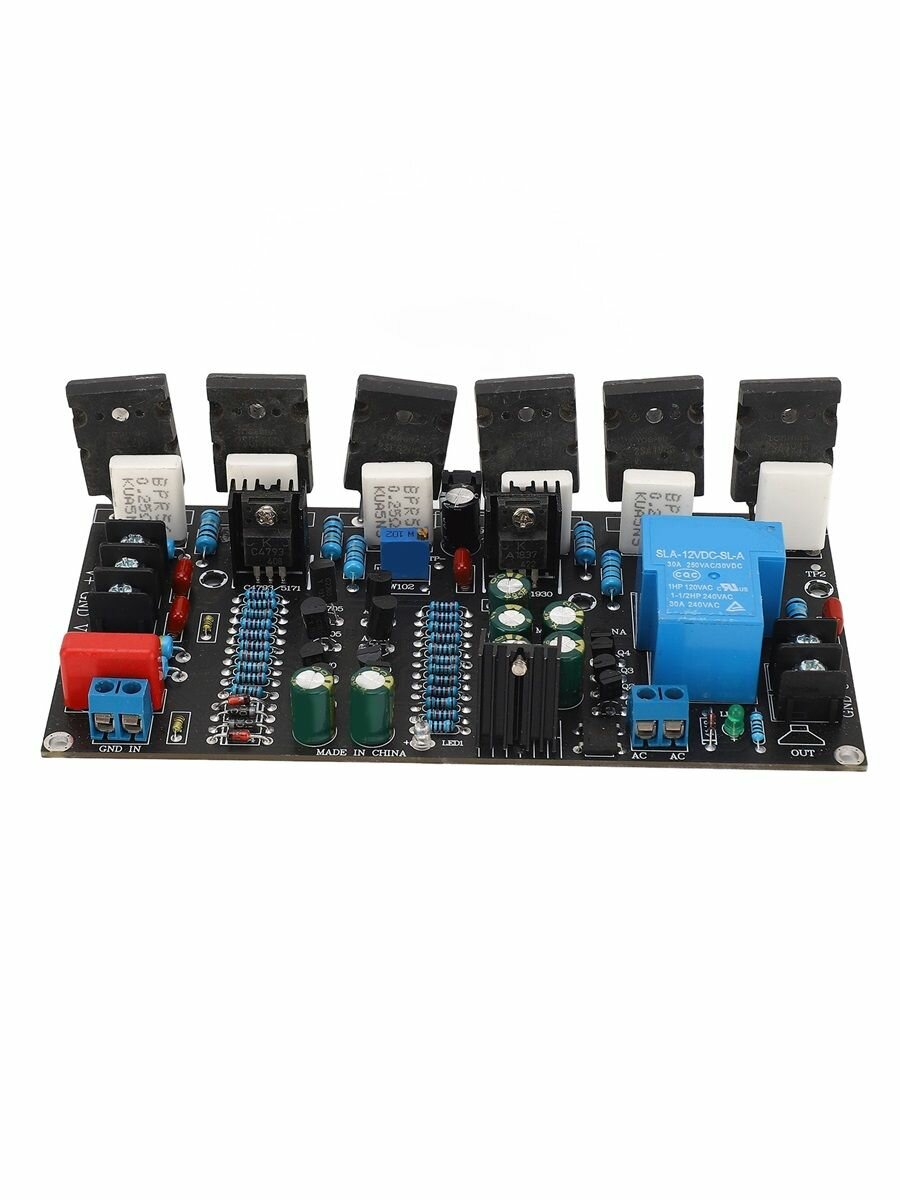 Плата одноканального усилителя мощности 300 Вт 1943 + 5200, аудиомодуль постоянного тока 20-90 В, задний модуль усиления