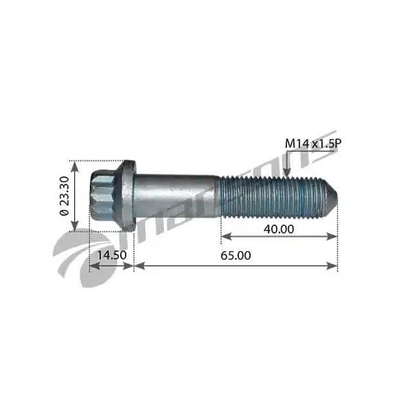 MANSONS 600174 болт м14x65x1,5 крепления тормозного диска saf integral si / zi / b / / mansonsболт м14x65x1,5 крепления