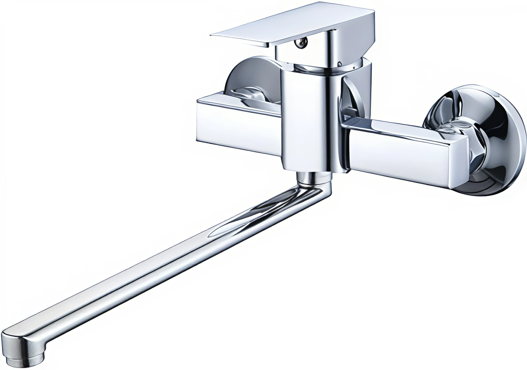 Смеситель для ванны ECONOCE серия 210 с длинным поворотным L-изливом (EC0216)