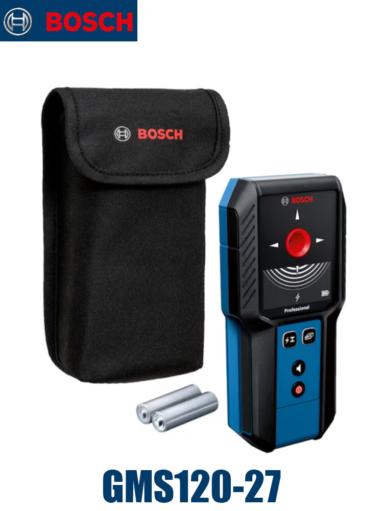 BOSCH GMS120-27 Оборудование для осмотра стен, обнаруживает дерево, металл и провода под напряжением за вашей стеной