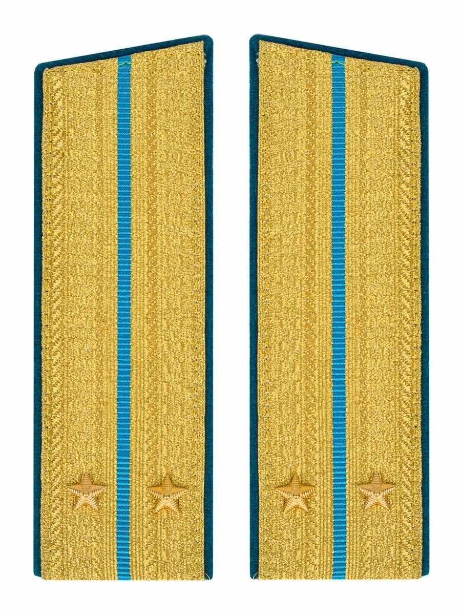 Погоны ВДВ, ВКС, ВВС парадные золотые с фурнитурой на Китель звание Лейтенант