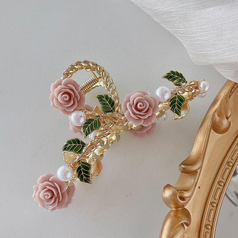 Заколка Sen, в виде розы, розовая