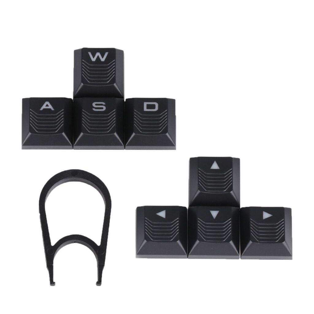 Аксессуары для клавиатуры и мыши, WASD + стрелочные клавиши клетчатые прозрачные клавиши - черный, 8 клавиш