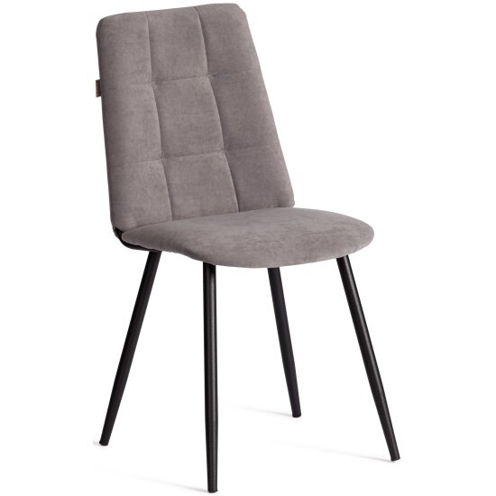 Стул обеденный Tetchair Asti TREND, велюр, серый/чёрный, 29, 47х54х86 см