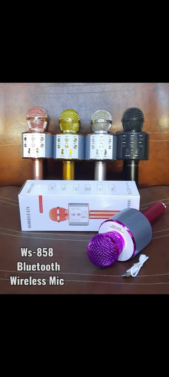 WS-858 Микрофон и Hi-Fi динамик, беспроводной Bluetooth-микрофон, , запись голоса