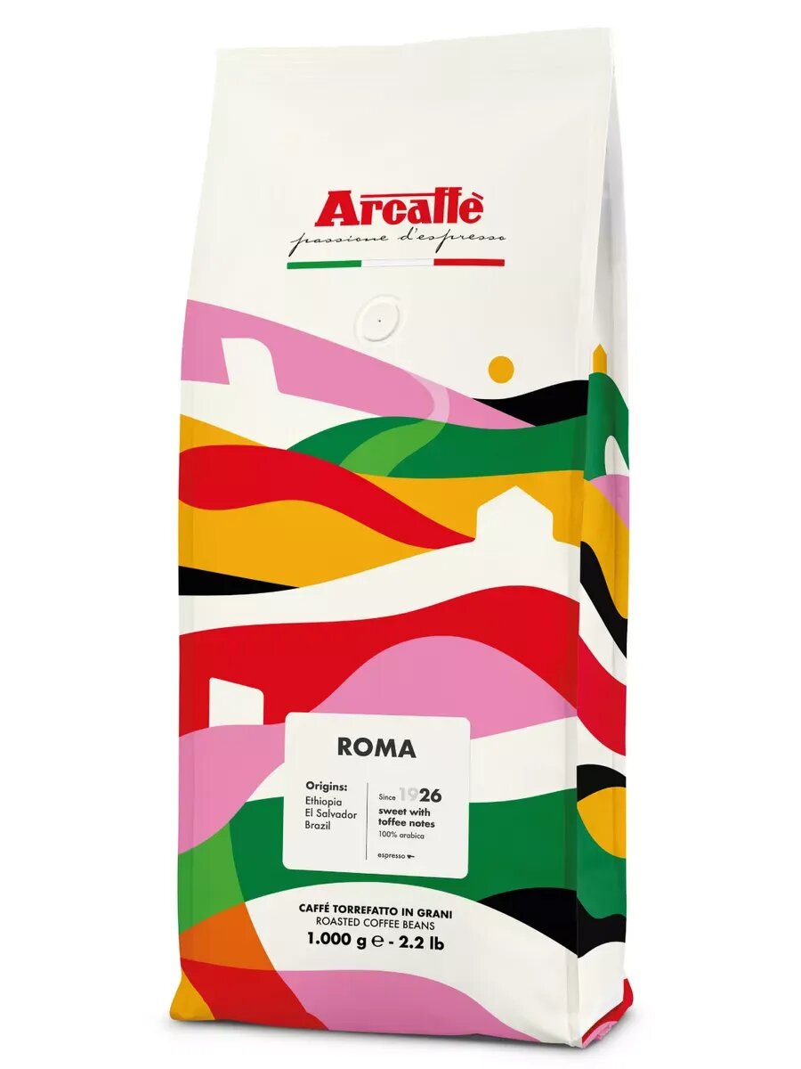 Arcaffe Roma кофе в зернах 1 кг