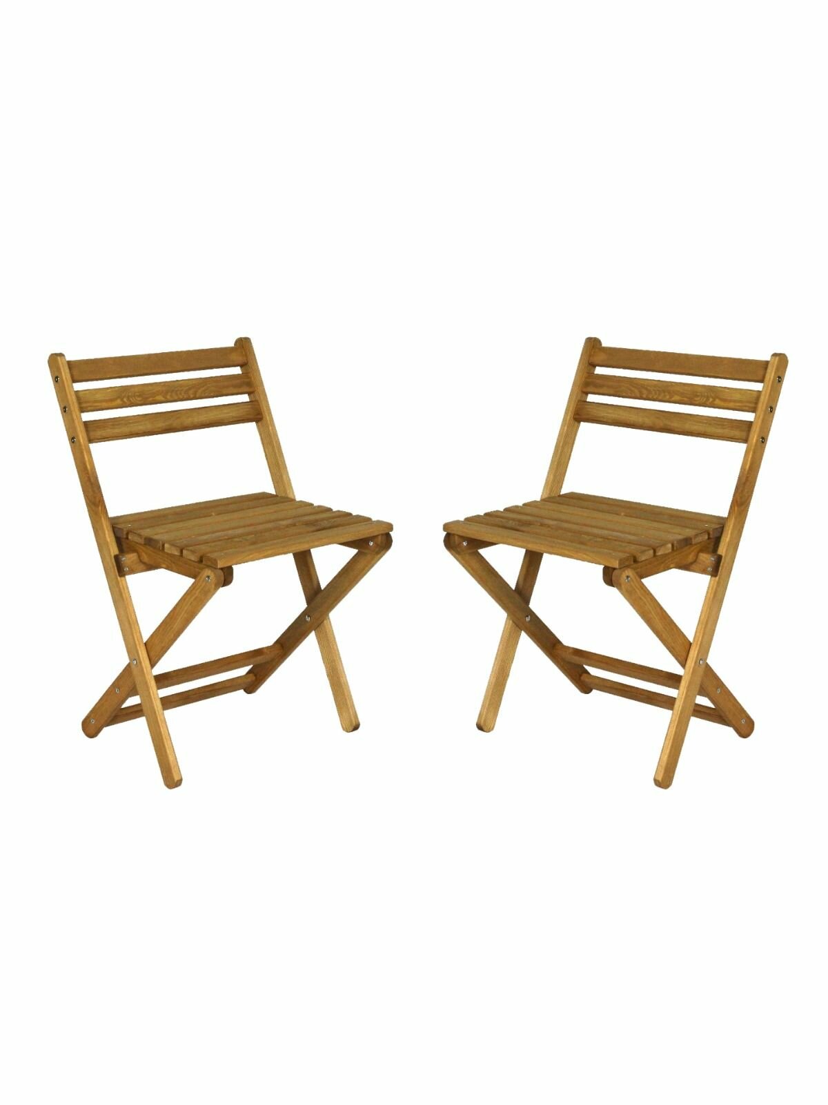 Комплект стульев деревянных со спинкой - 2шт, раскладной стул, для дома, дачи