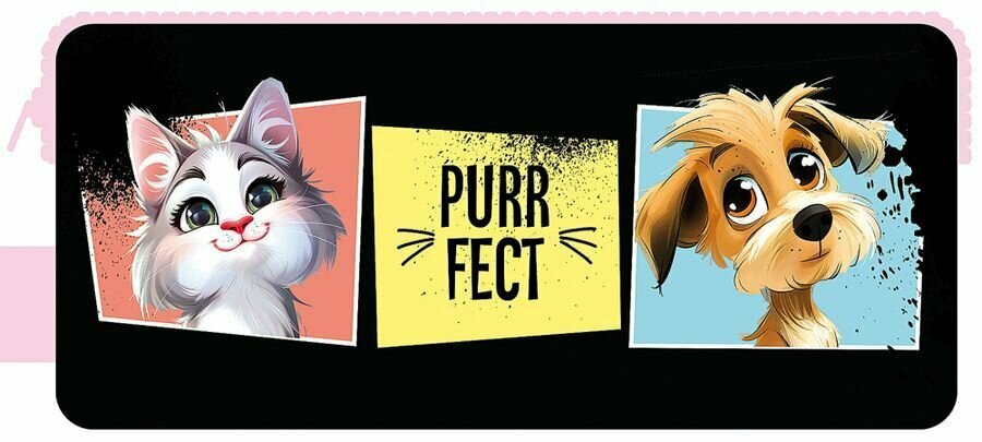 Пенал объемный на молнии пчелка "PURRFECT", из ткани, без наполнения