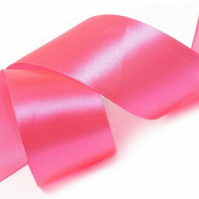 Лента атласная 2 (50мм) цв.3080 ярк. розовый уп.27,4 м