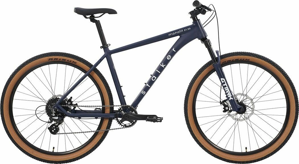 Велосипед горный Stalker Monolit 27.2 D (2025), рама M, Темно-синий