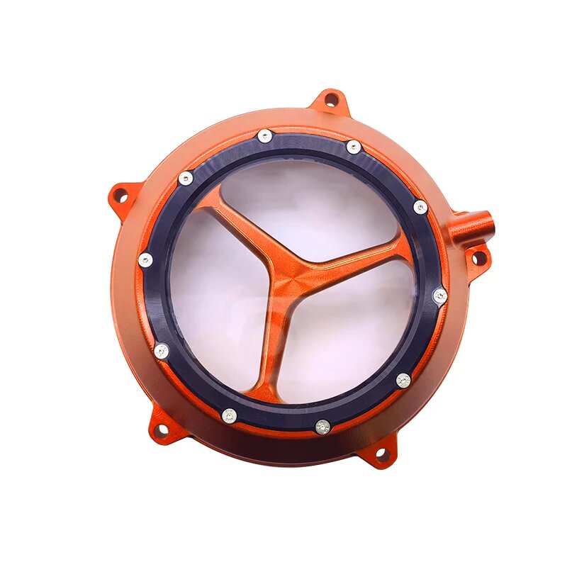 Прозрачная крышка сцепления для велосипеда-грязи, втулка сцепления, защитная защита с ЧПУ с масляным каналом для ZONGSHEN NC300 Оранжевый, orange