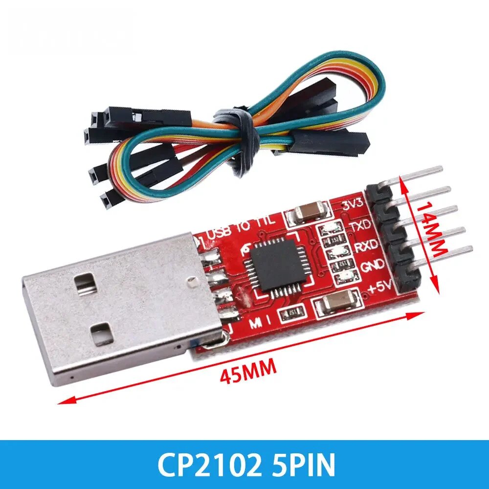 USB-TTL Конвертер CP2102 5PIN