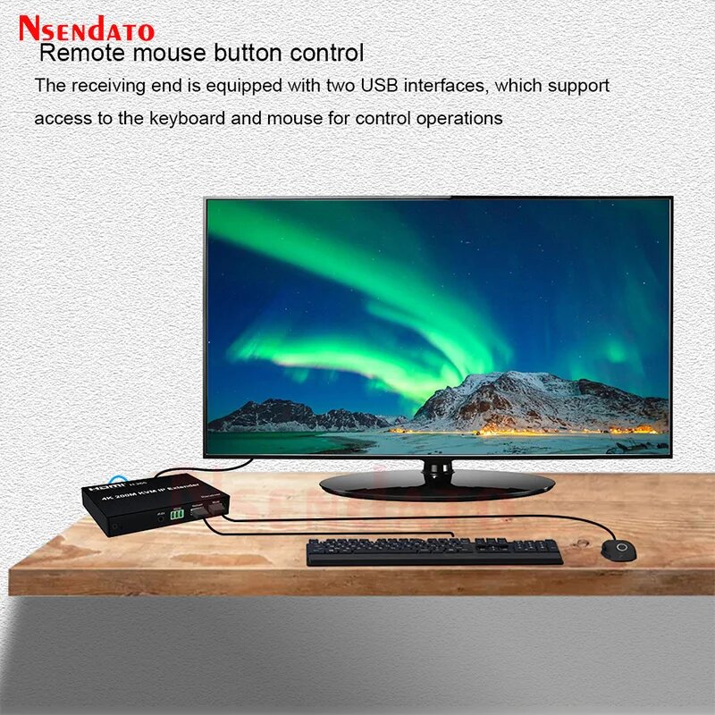 HDMI KVM-удлинитель 4K 200M, Full set, EU Plug — фото 1