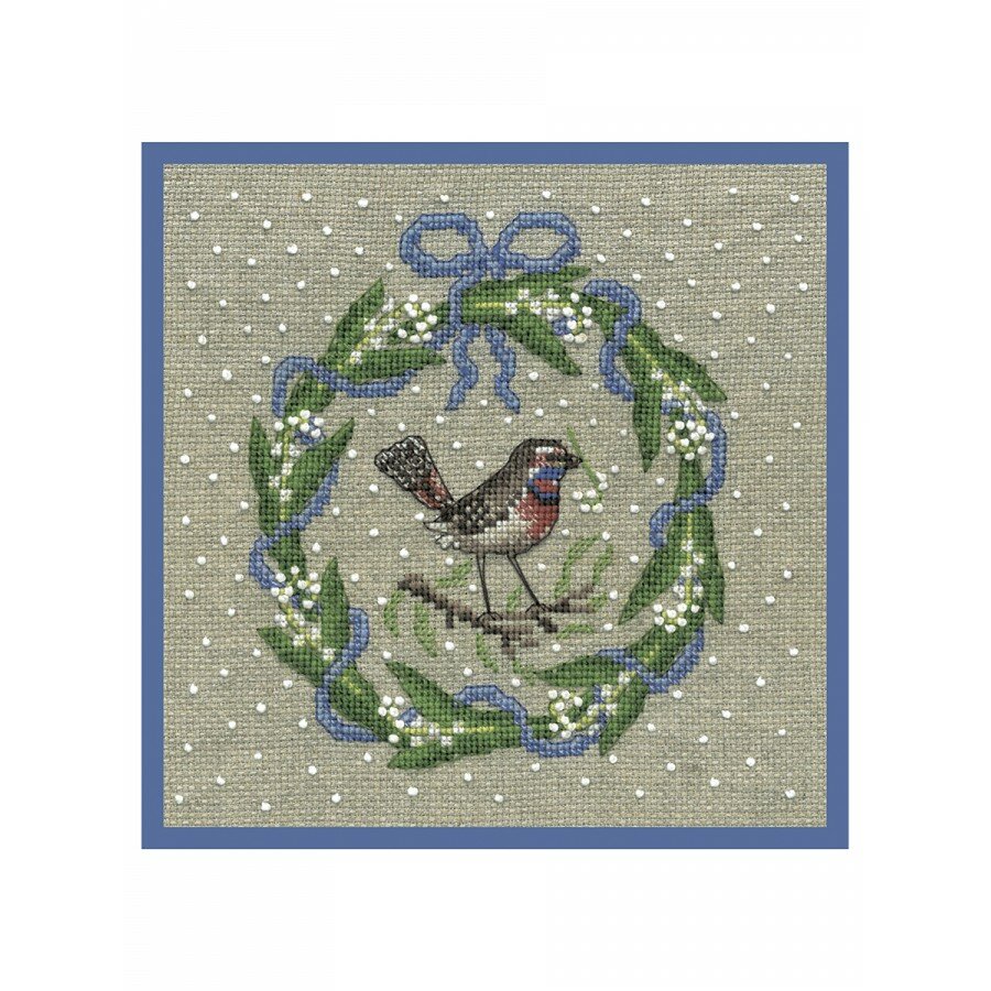 Набор для вышивания May wreath bluethroat (Майский венок Варакуша)