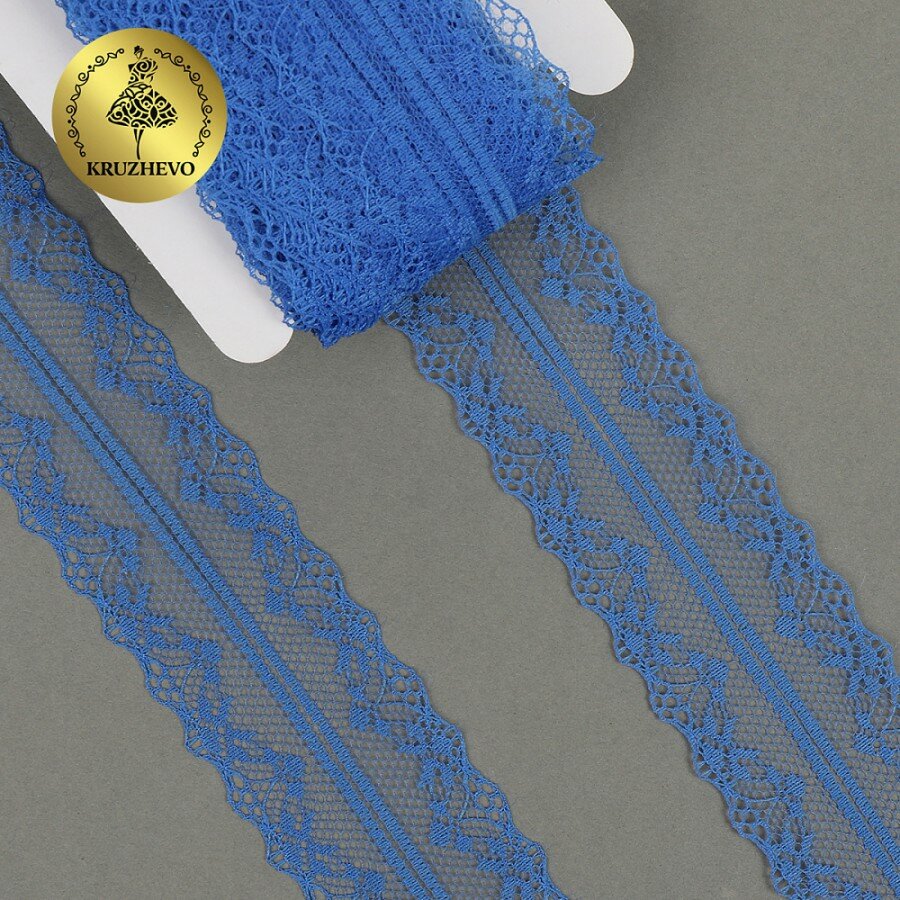 Кружево-трикотаж KRUZHEVO TBY 150-1 шир.40мм цв.231 т. синий уп.27,4м
