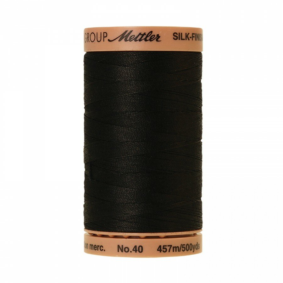 Нить для машинного квилтинга SILK-FINISH COTTON 40, 457 м 4000 Black