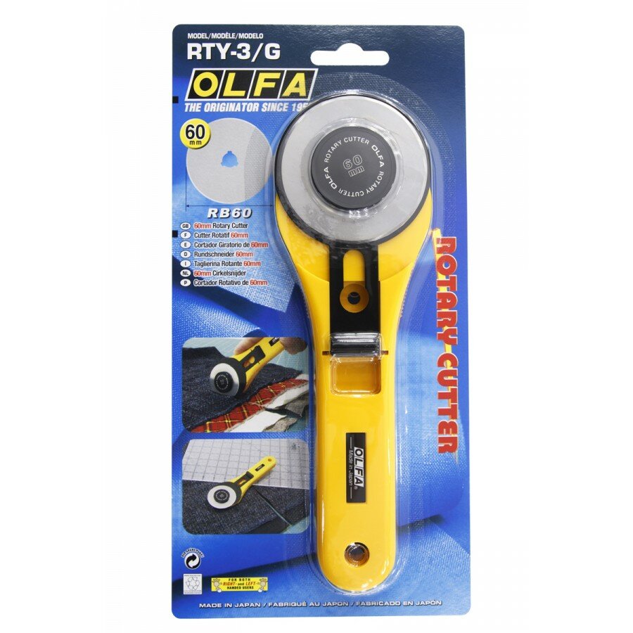 Дисковый нож, диаметр 60 мм желтый 60 мм OLFA RTY-3/G