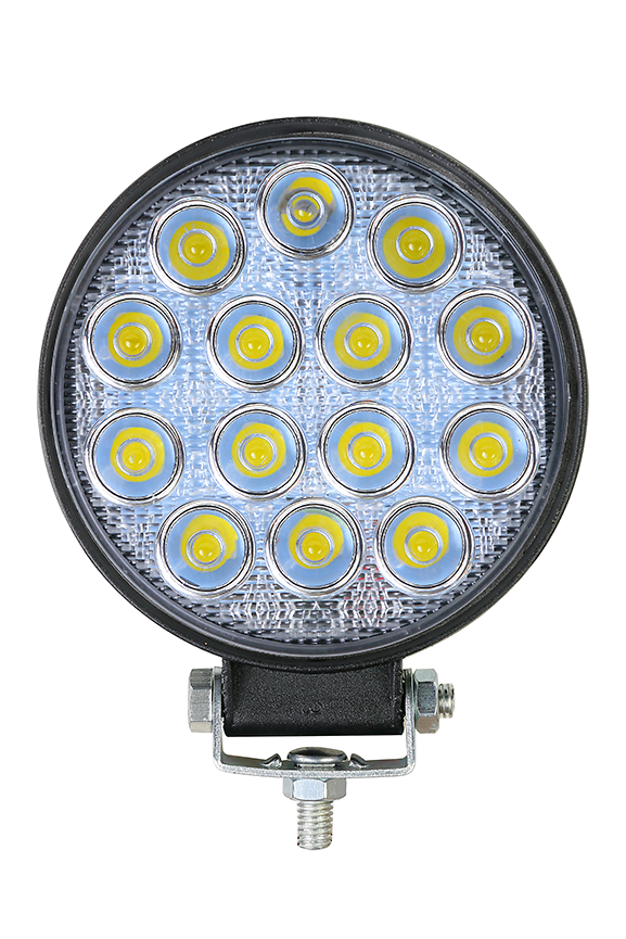 Фара светодиодная дополнительная круглая SLIM 12-24V рассеиваемый свет 14 диодов 42W (115х28х142)