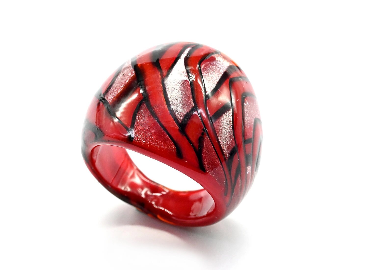 Кольцо, муранское стекло