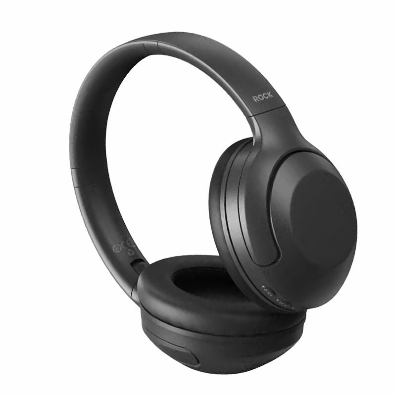 Беспроводные наушники накладные с активным шумоподавлением Rock O3 ANC Wireless Headphones черные