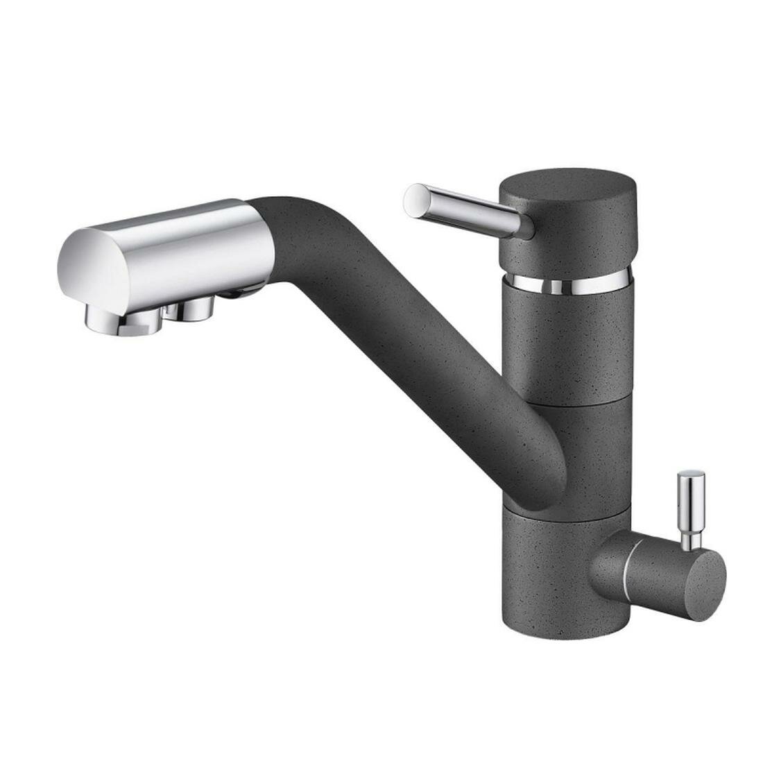 Смеситель EMAR EC-3008, встраиваемый, латунь/гранит, 3008.7 Антрацит