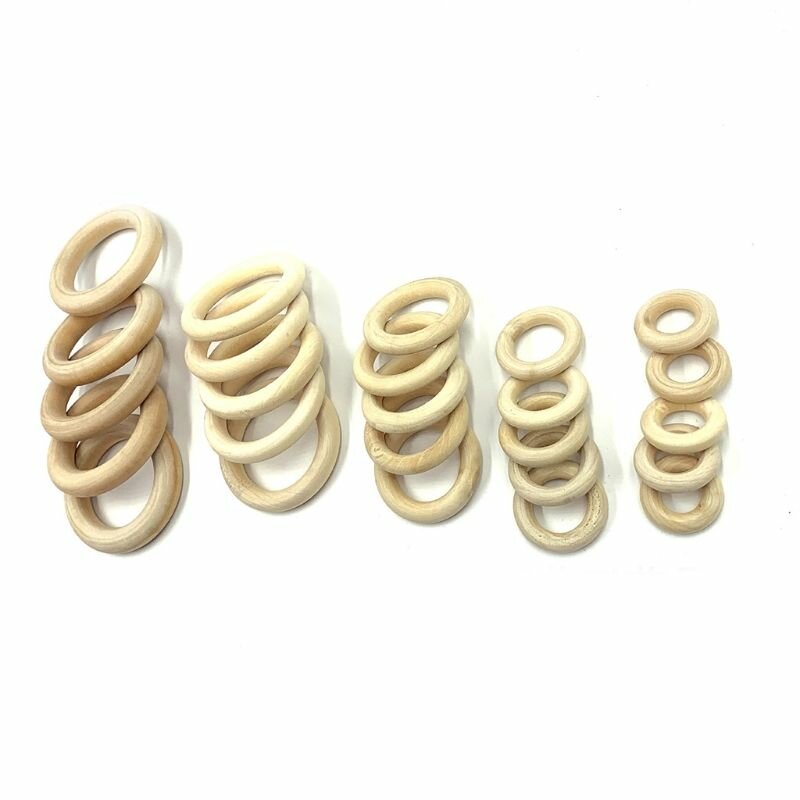 Специальный инструмент для шитья, набор деревянных колец для рукоделия и декора из натурального дерева гладкие полированные обручи для макраме, штор, венков и подвесов