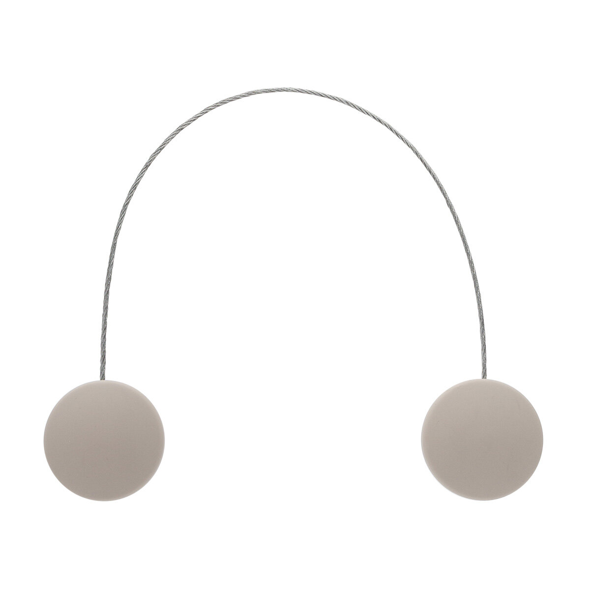 Магнитные клипсы с тросом (30см) d45, однотонные, гладкие (98 серо-бежевый)