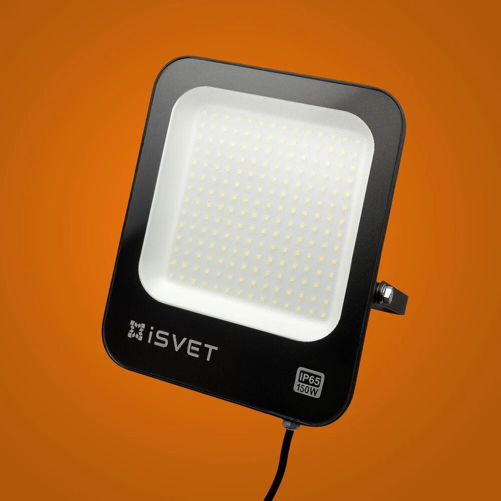 ISVET Прожектор светодиодный уличный 100вт, 6500К, диодный черный USL-106-6-6
