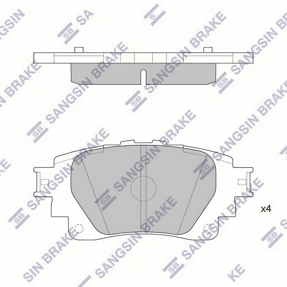 Колодки тормозные дисковые задние для Тойота Рав 4 V арт SP4341 Sangsin Brake — фото 1