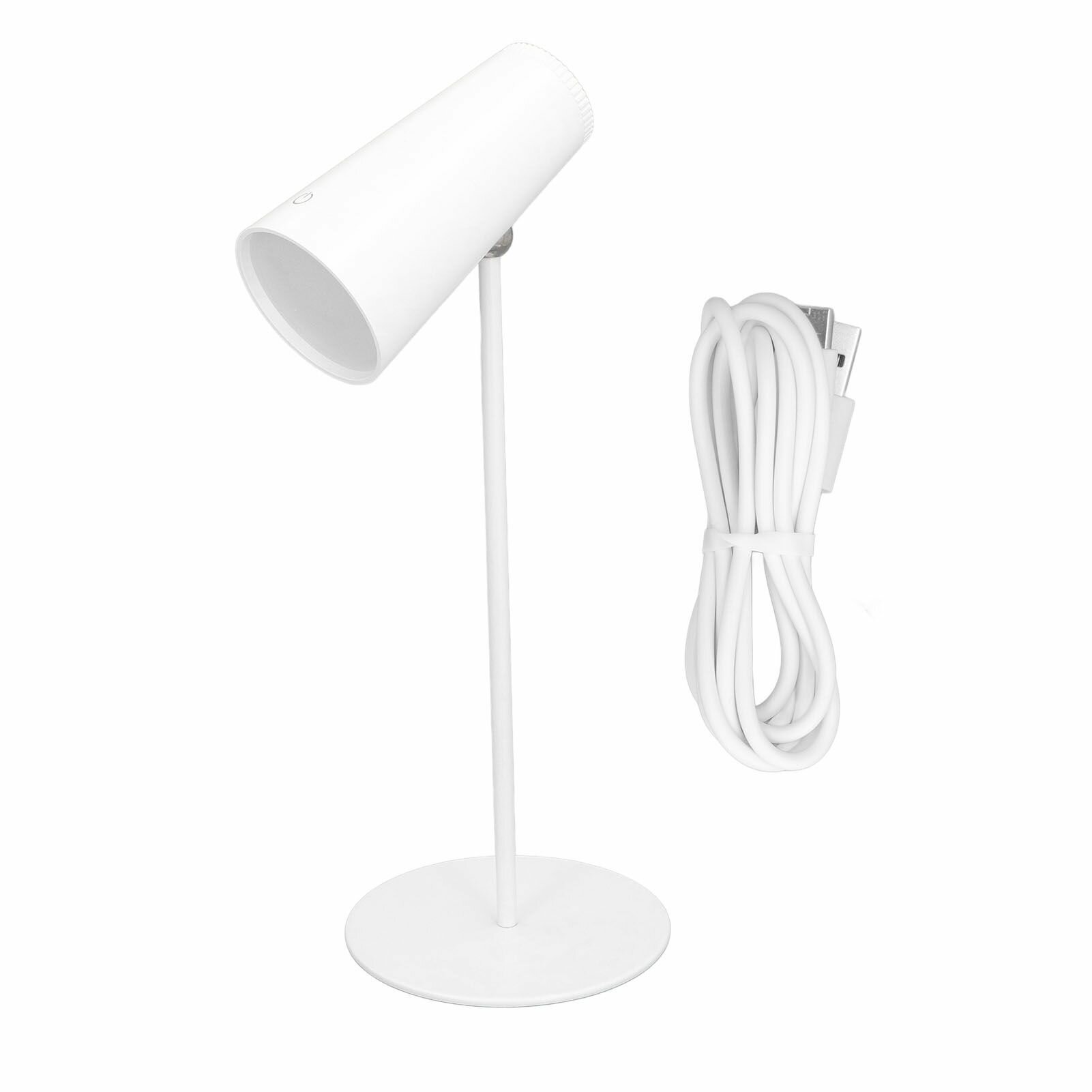 Настольная лампа 3,7 В 2,5 Вт, перезаряжаемая через USB, беспроводная мини-лампа для чтения с мягким освещением для спальни, кабинета, офиса